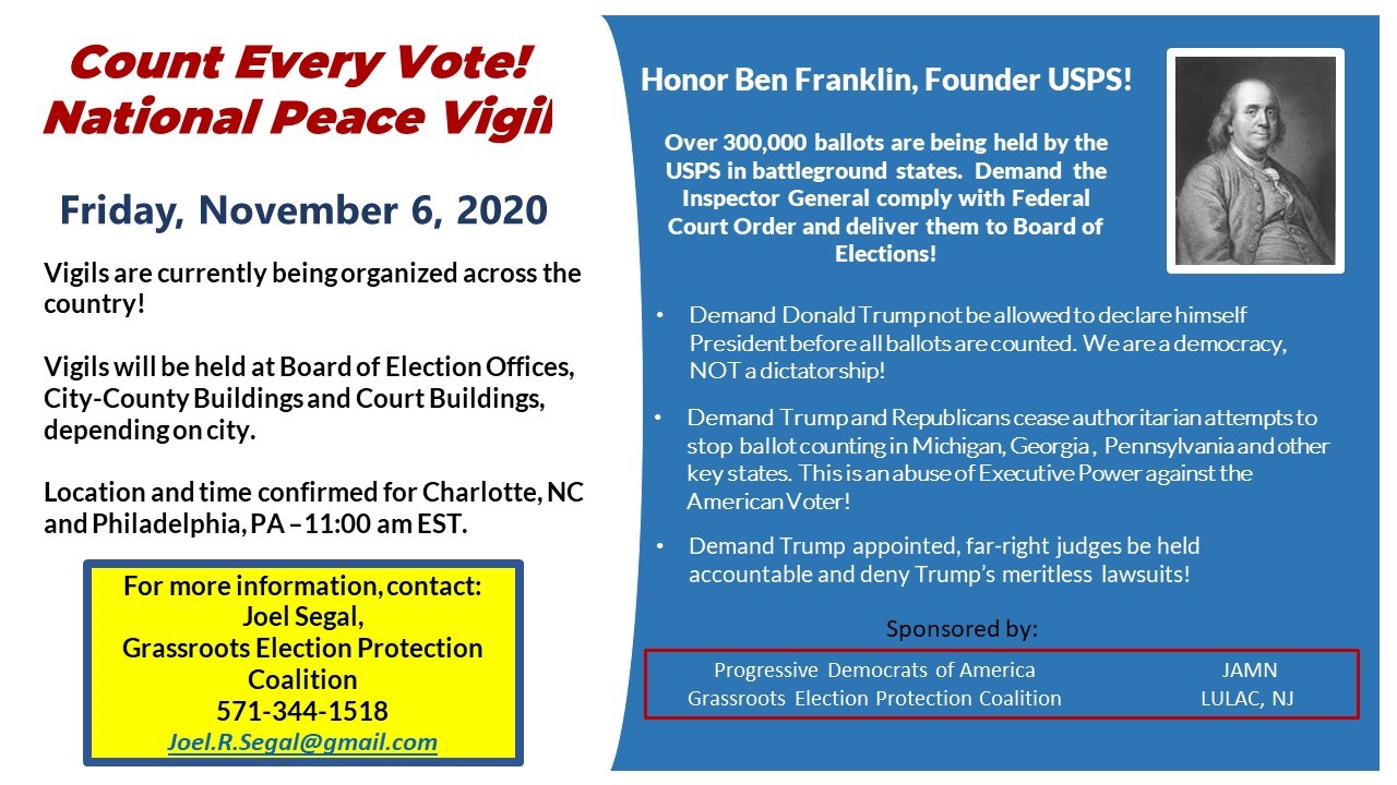 Count Every Vote National Peace Vigil – Green Grassroots Emergency ...